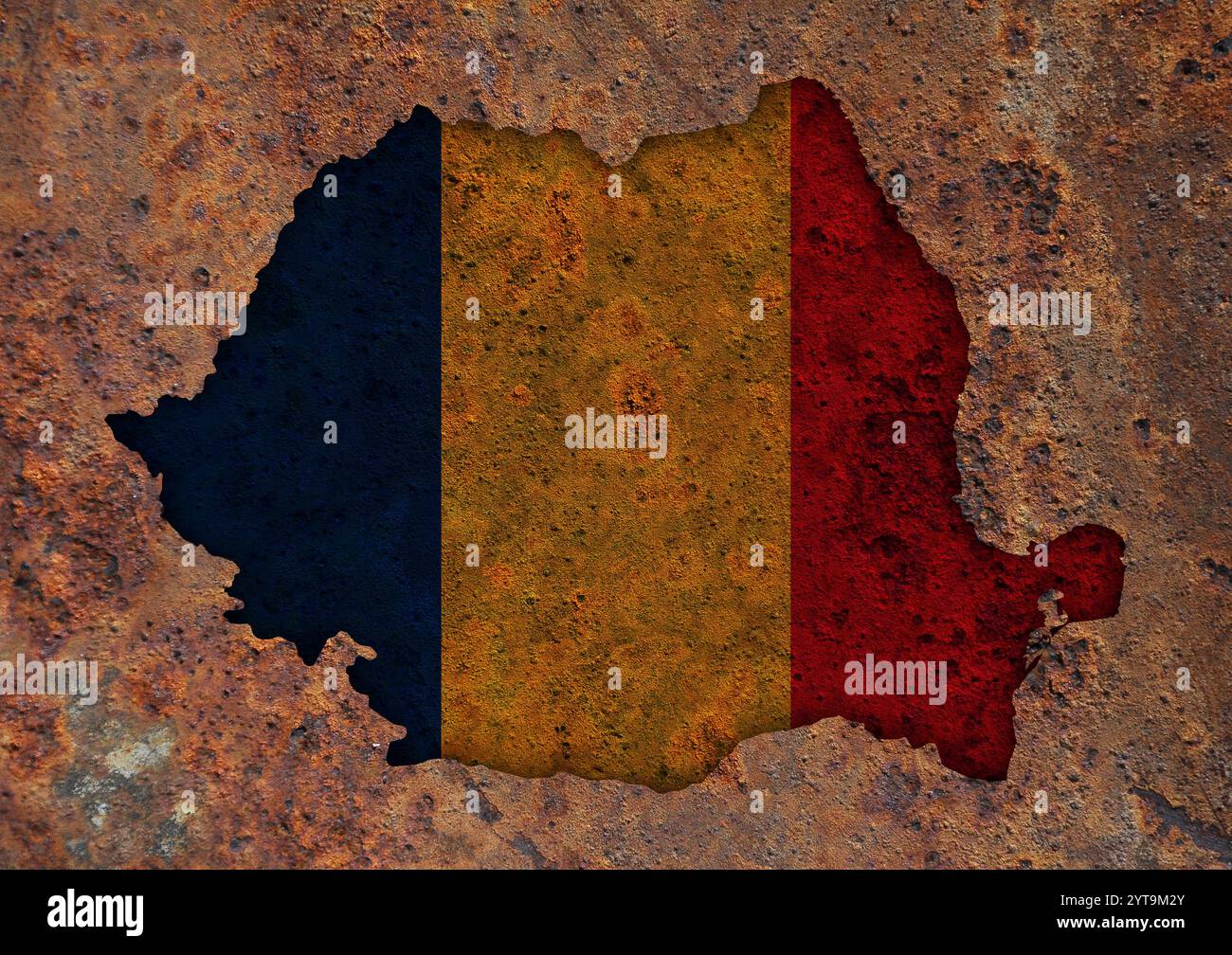 Map of Romania on texture Stock Photo - Alamy