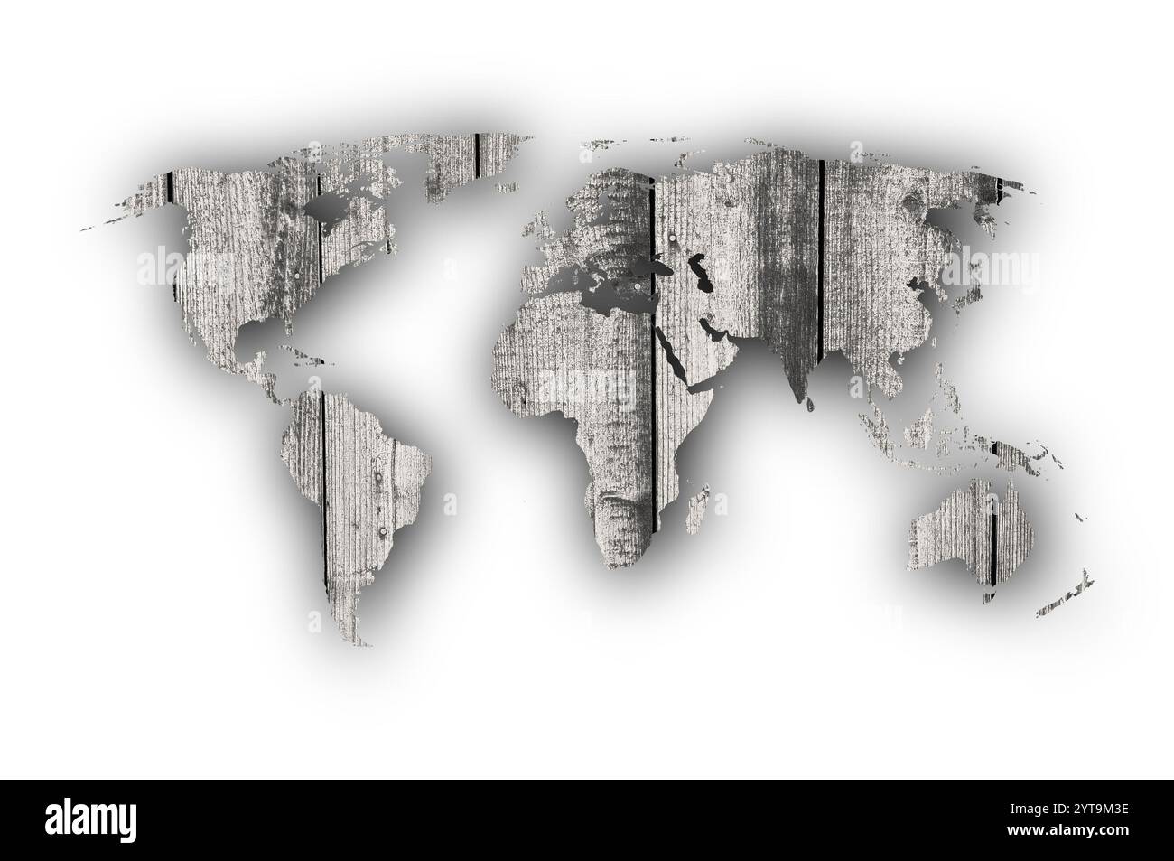 World map on dark Cut Out Stock Images & Pictures - Alamy