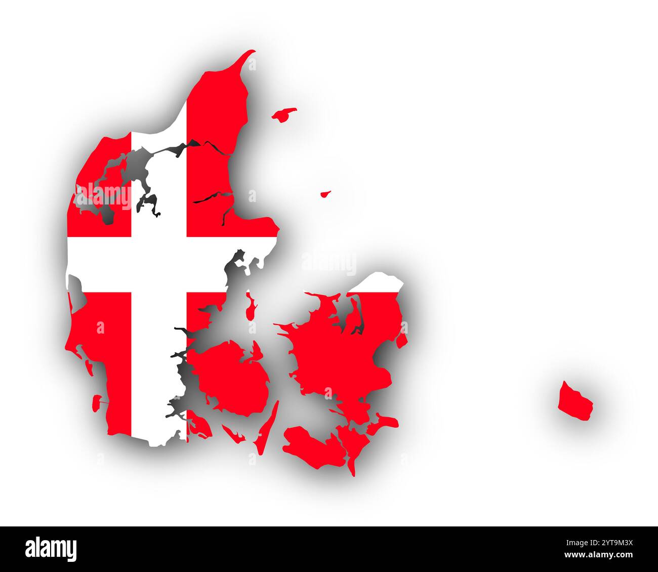 Map and flag of denmark hi-res stock photography and images - Alamy