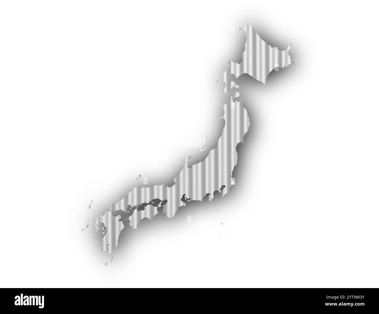 Japan map illustration Cut Out Stock Images & Pictures - Alamy