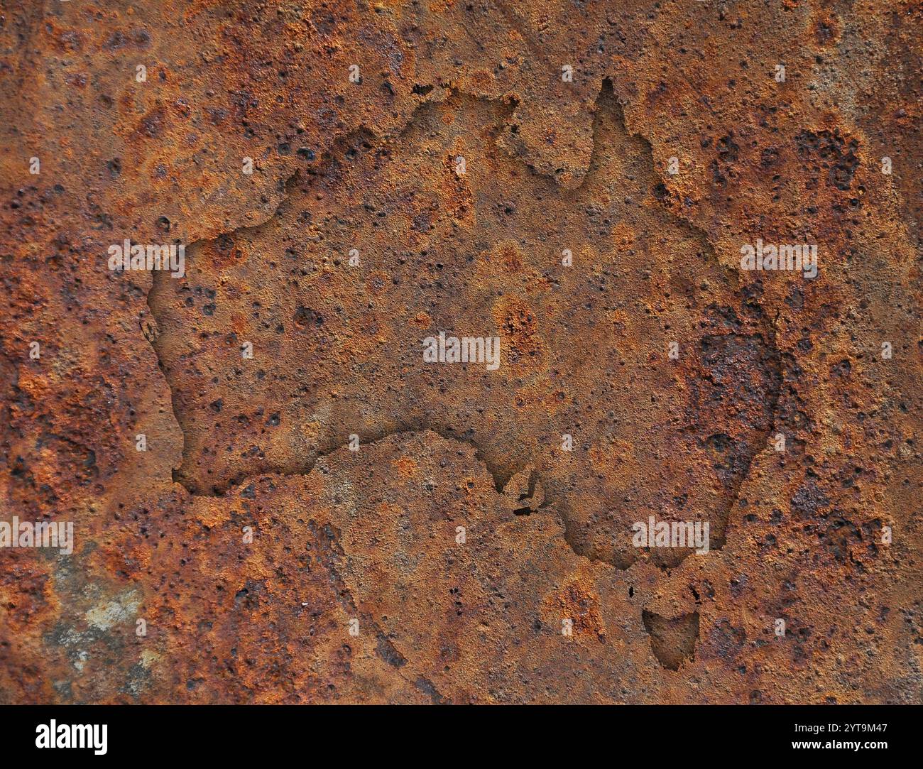 Map of Australia on texture Stock Photo - Alamy