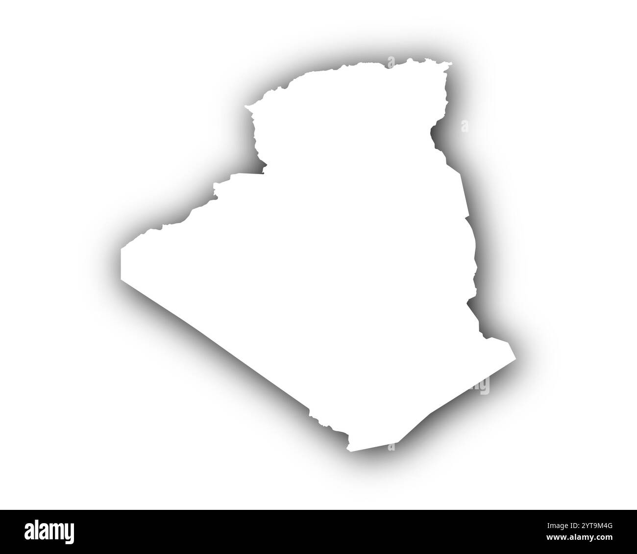Map of Algeria with shadows Stock Photo - Alamy