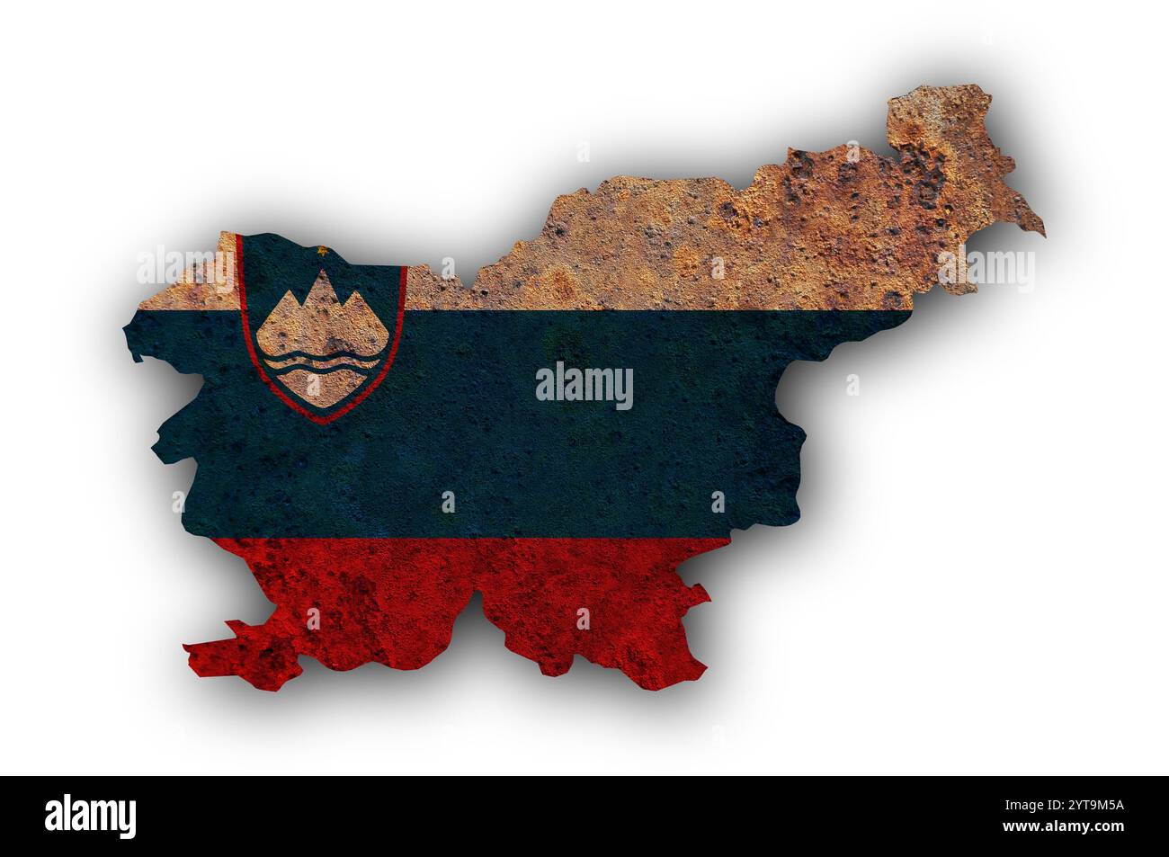 Slovenia flag map hi-res stock photography and images - Alamy