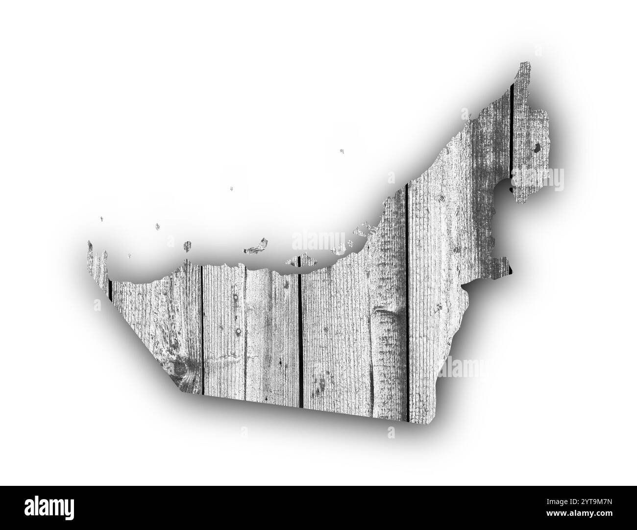 Map of the United Arab Emirates on weathered wood Stock Photo - Alamy