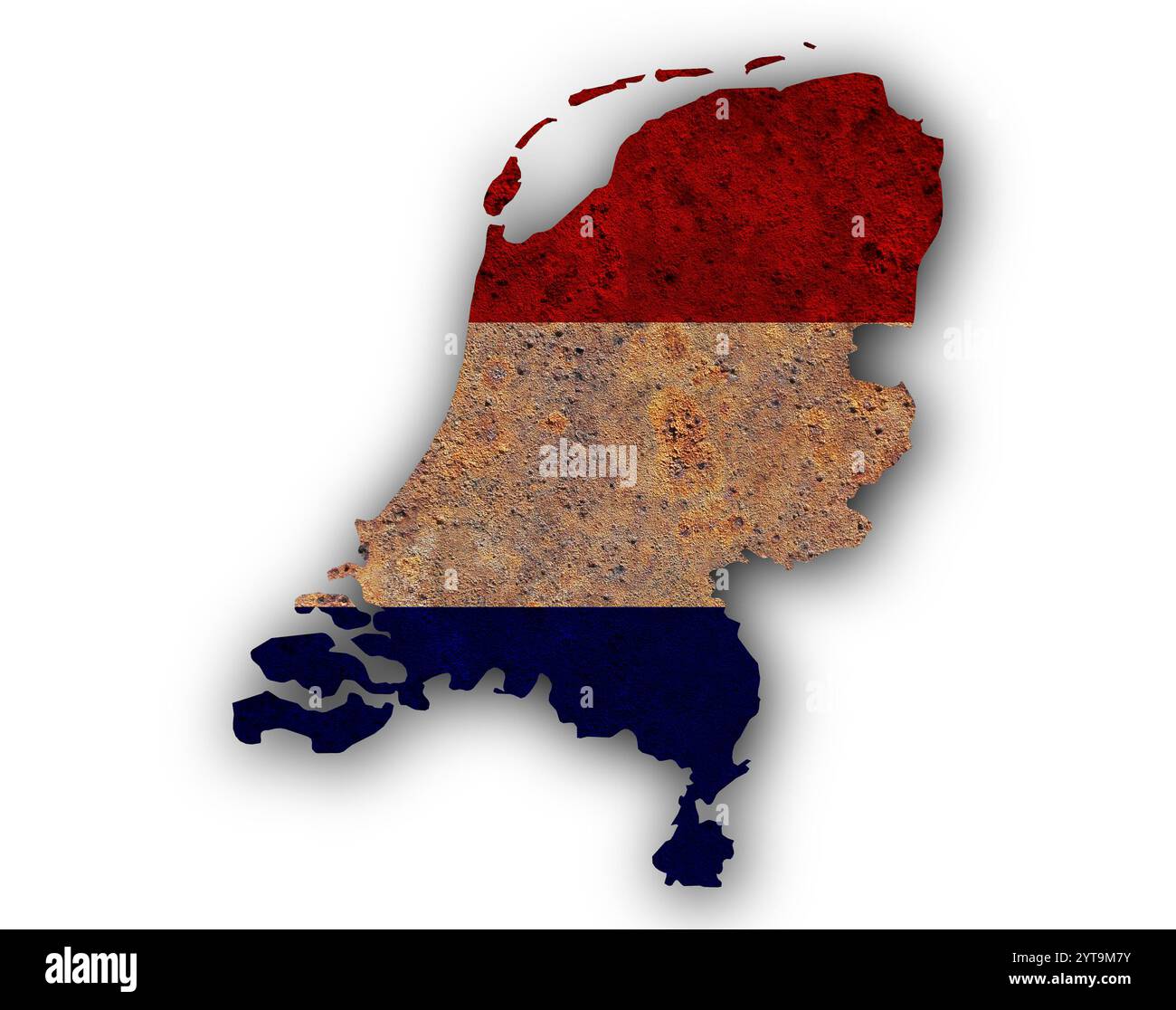 Map of the Netherlands on texture Stock Photo - Alamy