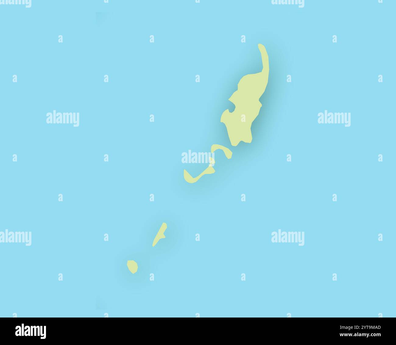 Map of Palau with shadow Stock Photo - Alamy