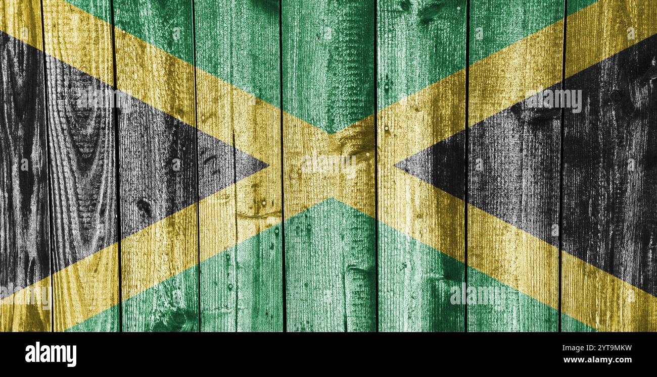 Flag of Jamaica on texture Stock Photo - Alamy