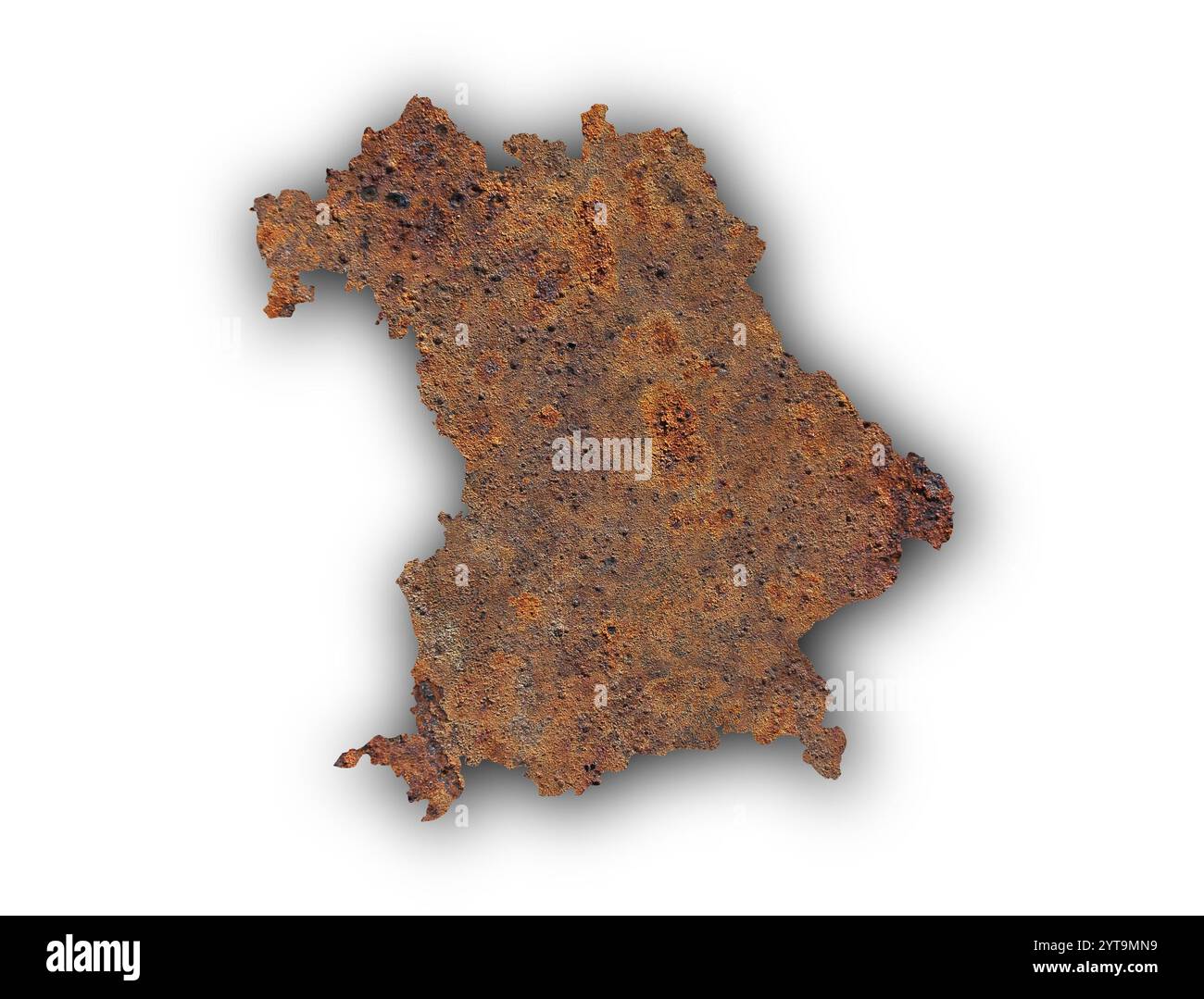 Map of bavaria on rusty metal hi-res stock photography and images - Alamy