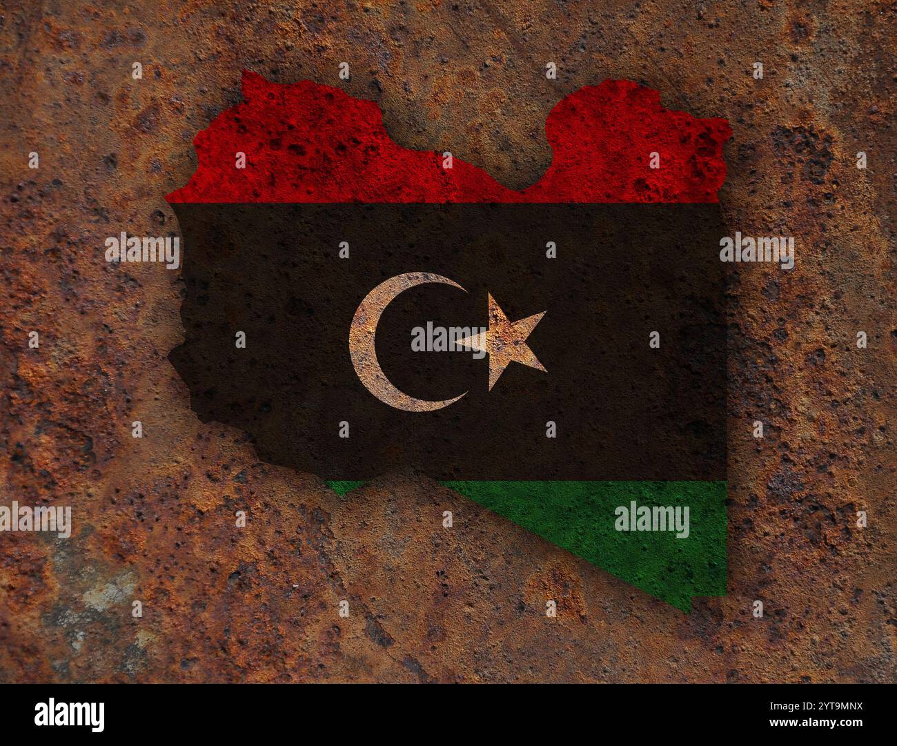 Map of libya with shadows hi-res stock photography and images - Alamy