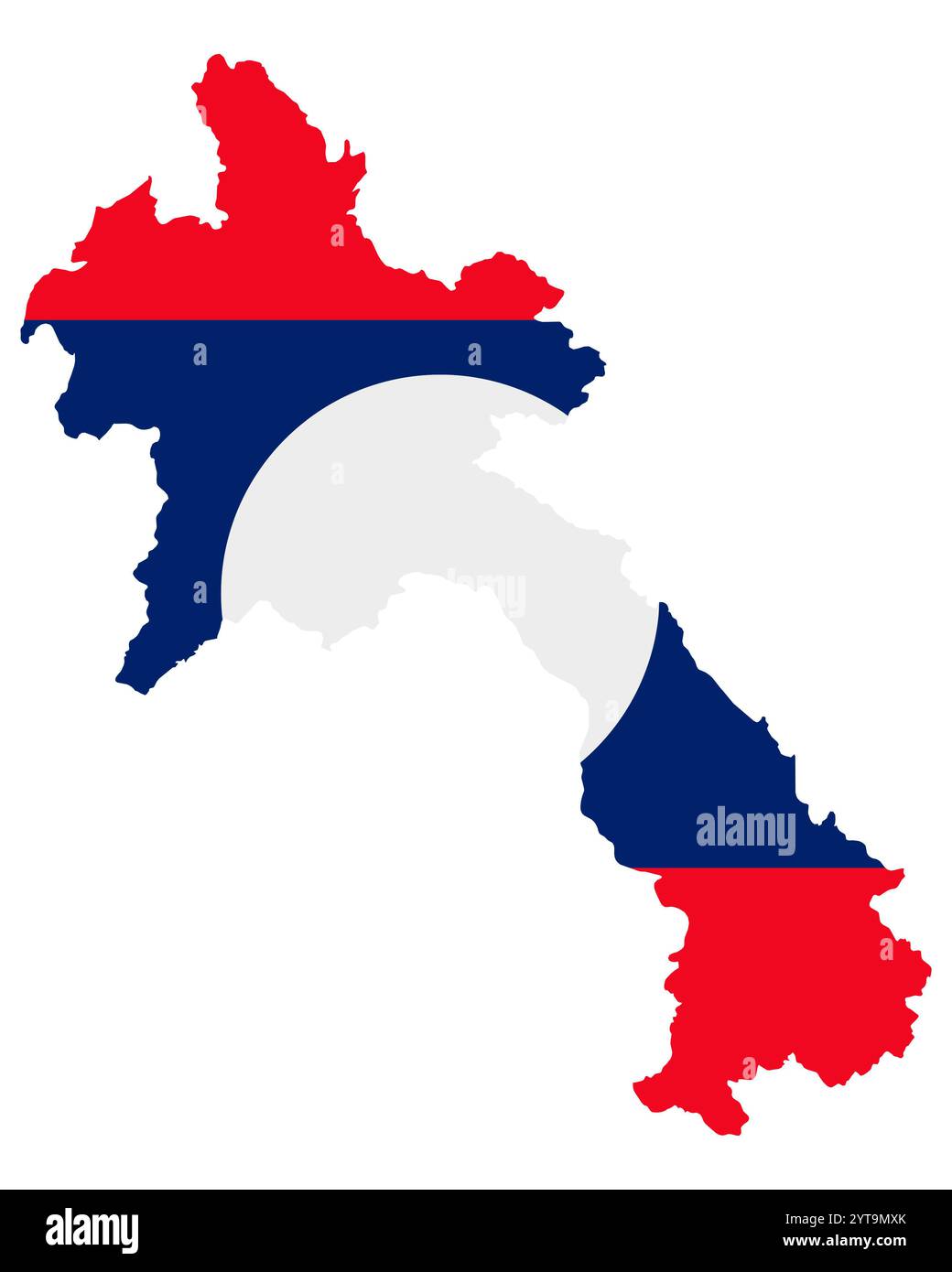 Laos flag in laos map hi-res stock photography and images - Alamy