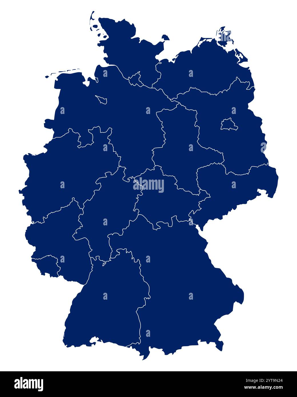 Germany map regions hi-res stock photography and images - Alamy