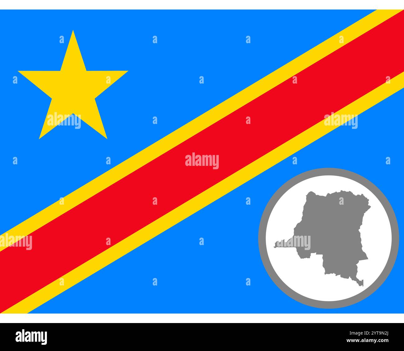 Flag and map of Congo Stock Photo - Alamy