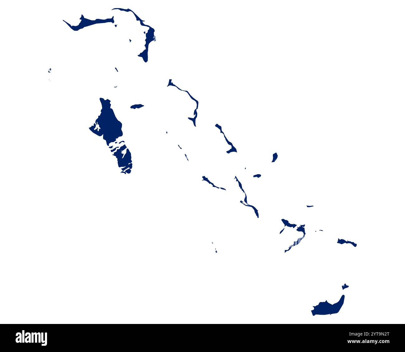 Map of the Bahamas in blue color Stock Photo - Alamy