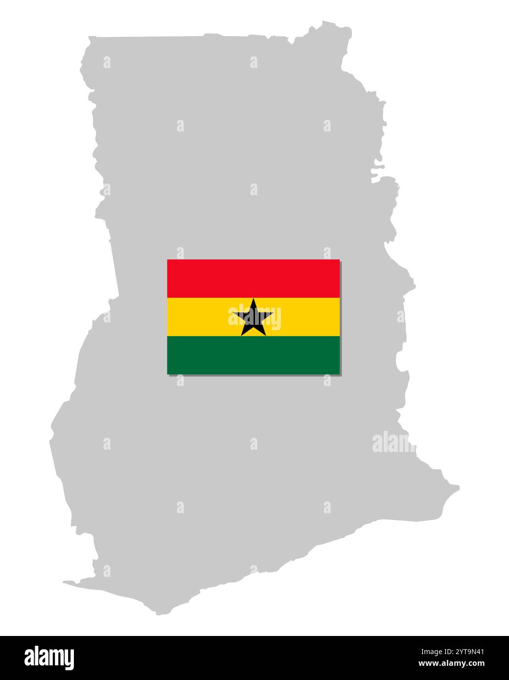 Ghana outline map hi-res stock photography and images - Alamy