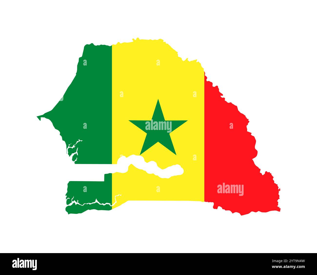 Senegal outline map hi-res stock photography and images - Alamy