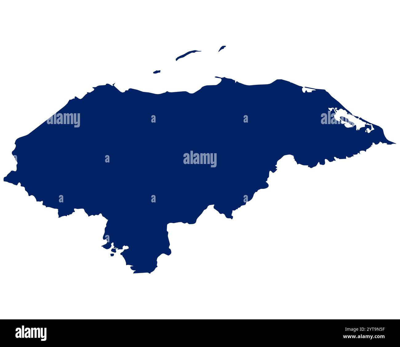 Outline honduras map hi-res stock photography and images - Alamy
