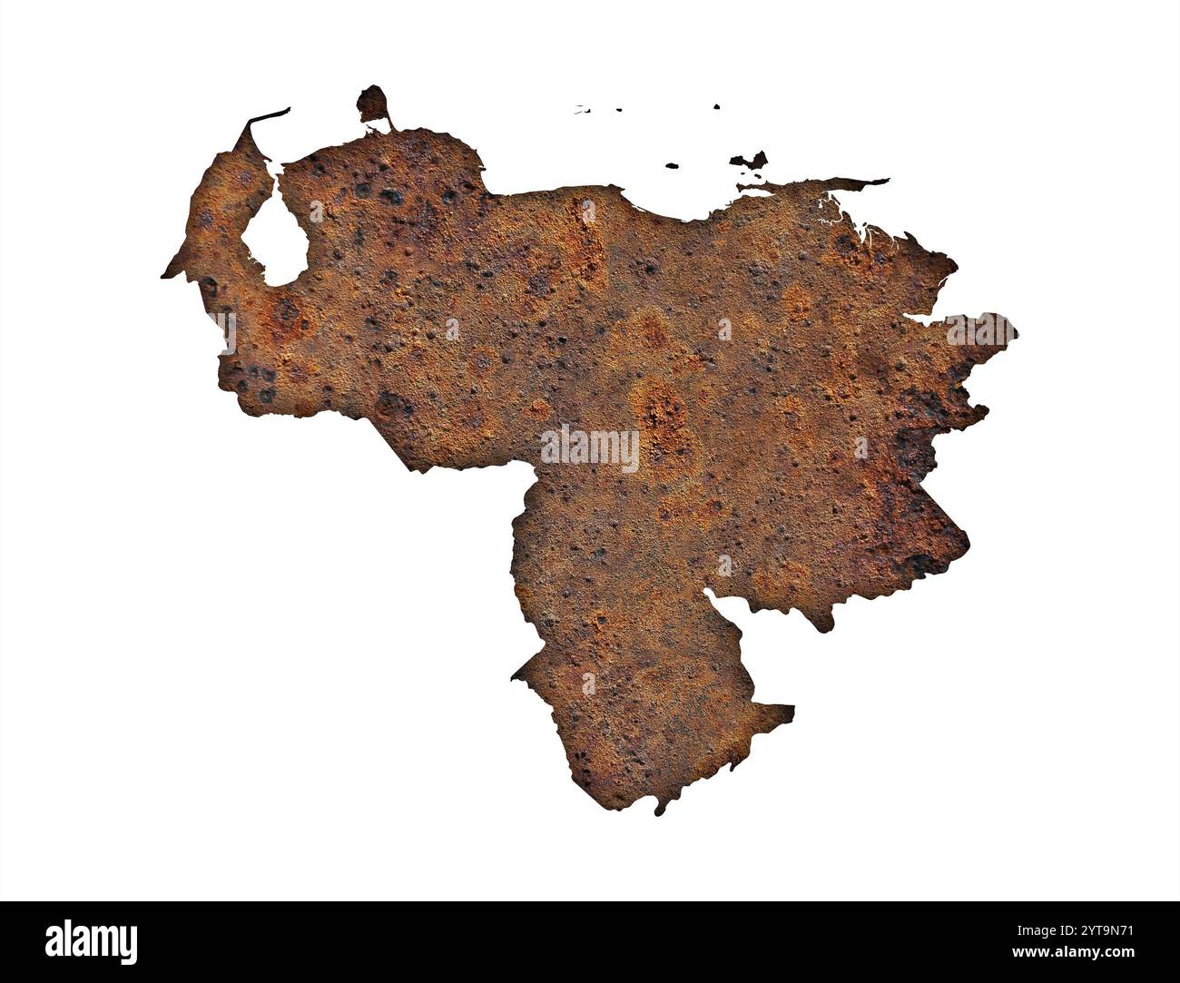 Venezuela map on white Cut Out Stock Images & Pictures - Alamy