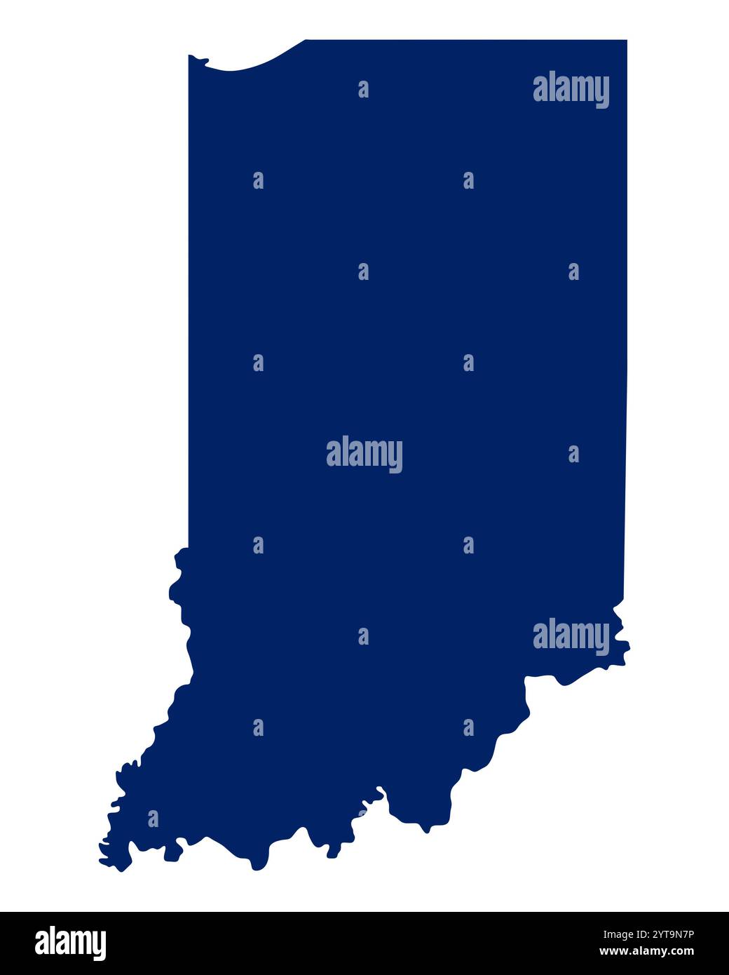 Map of Indiana in blue color Stock Photo - Alamy