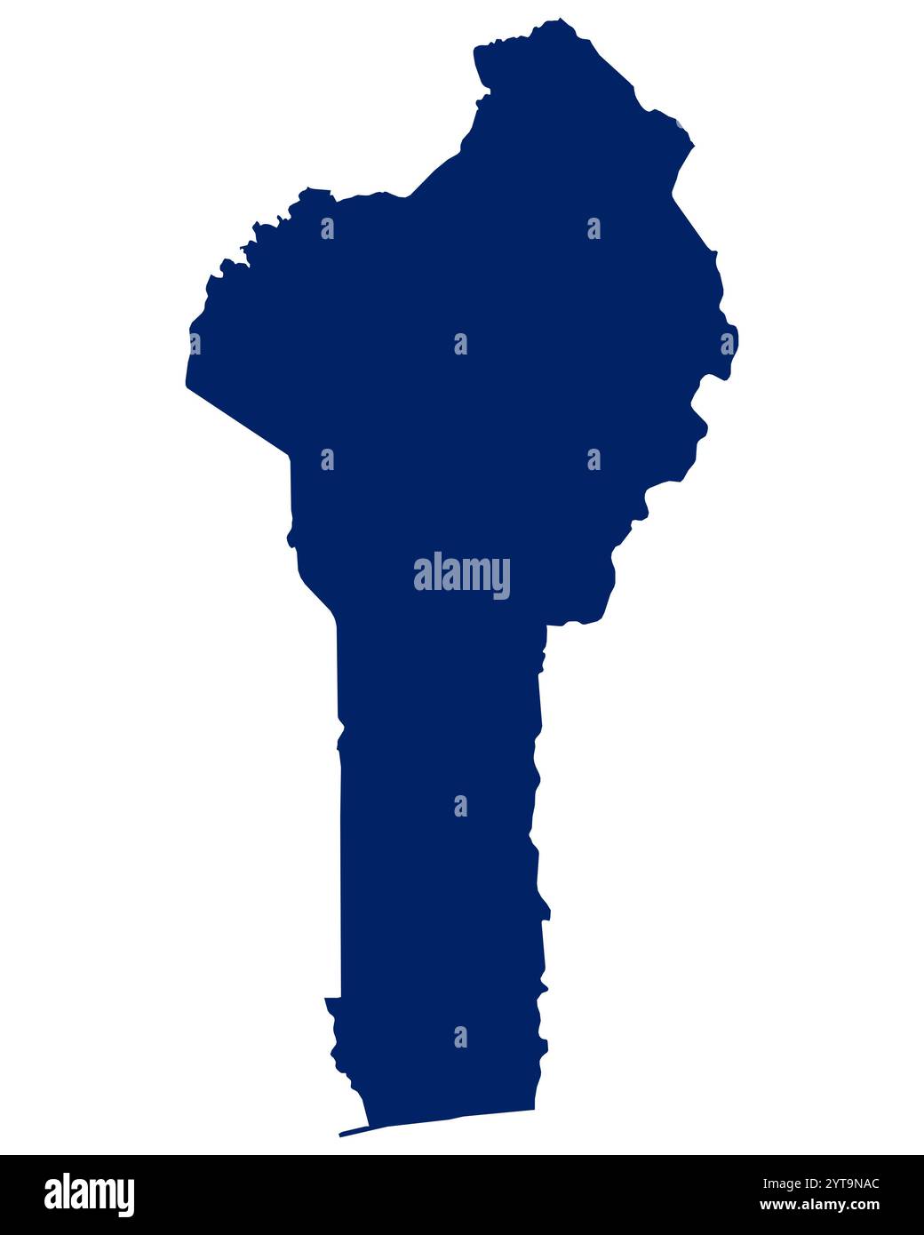 Map of Benin in blue color Stock Photo - Alamy