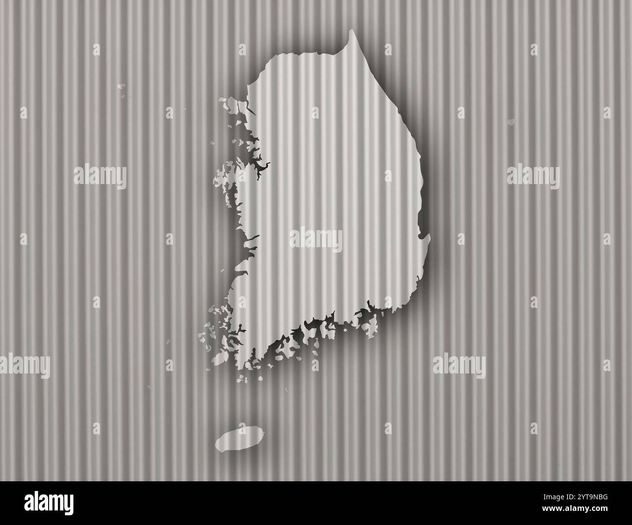 Map of korea outline hi-res stock photography and images - Alamy