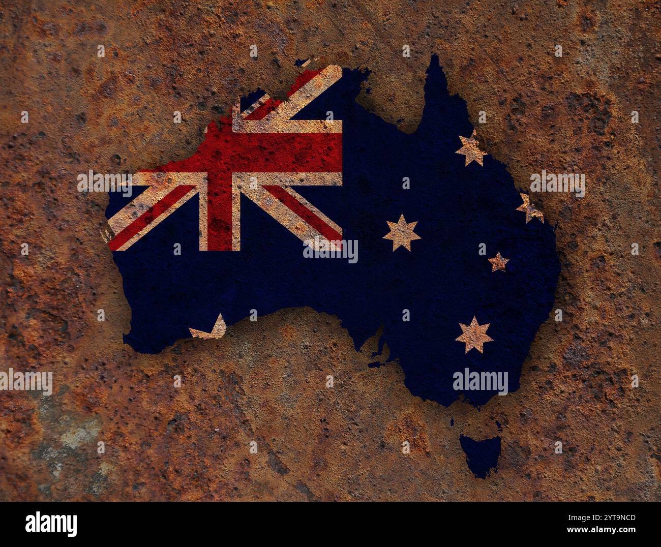Map of Australia on texture Stock Photo - Alamy