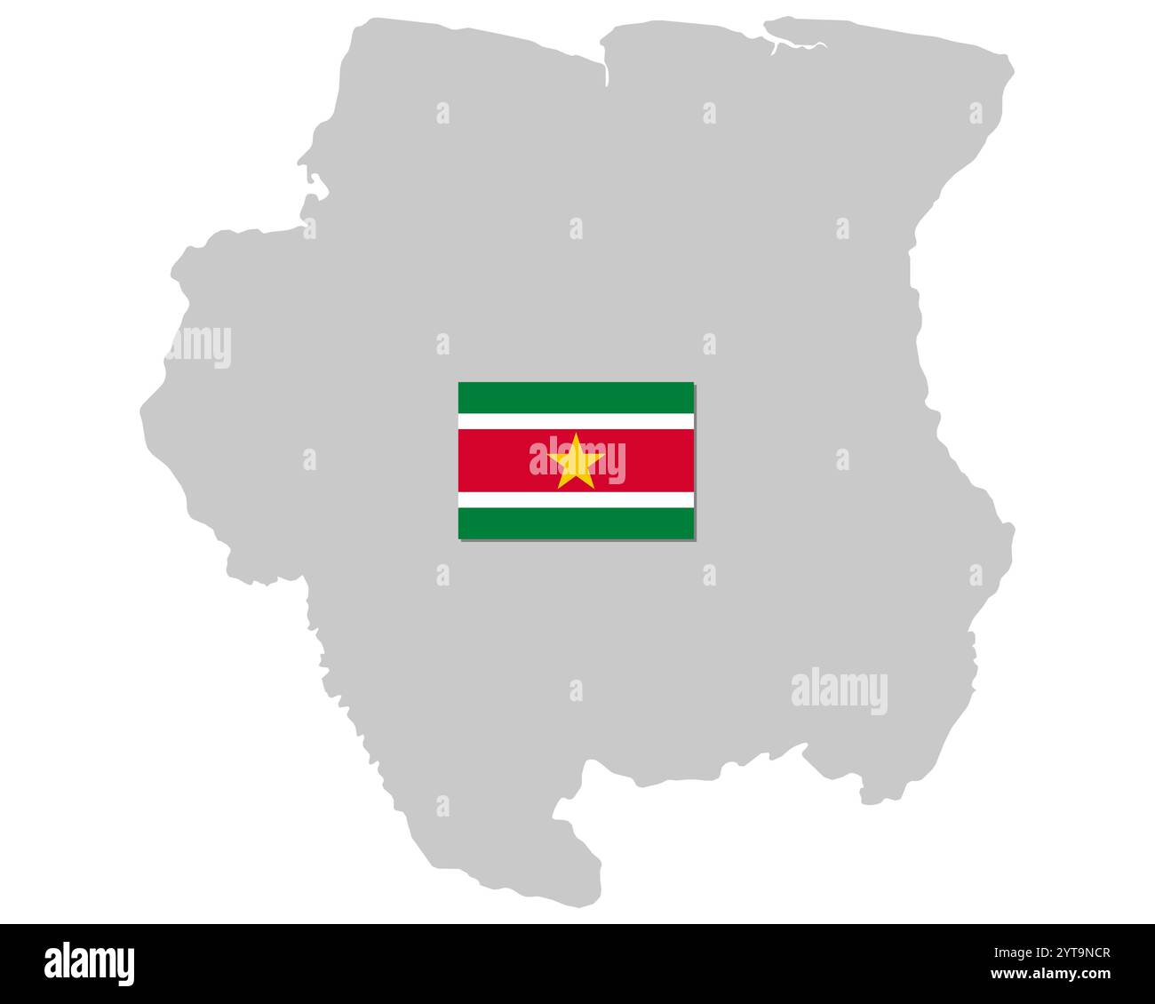 Suriname national map hi-res stock photography and images - Alamy