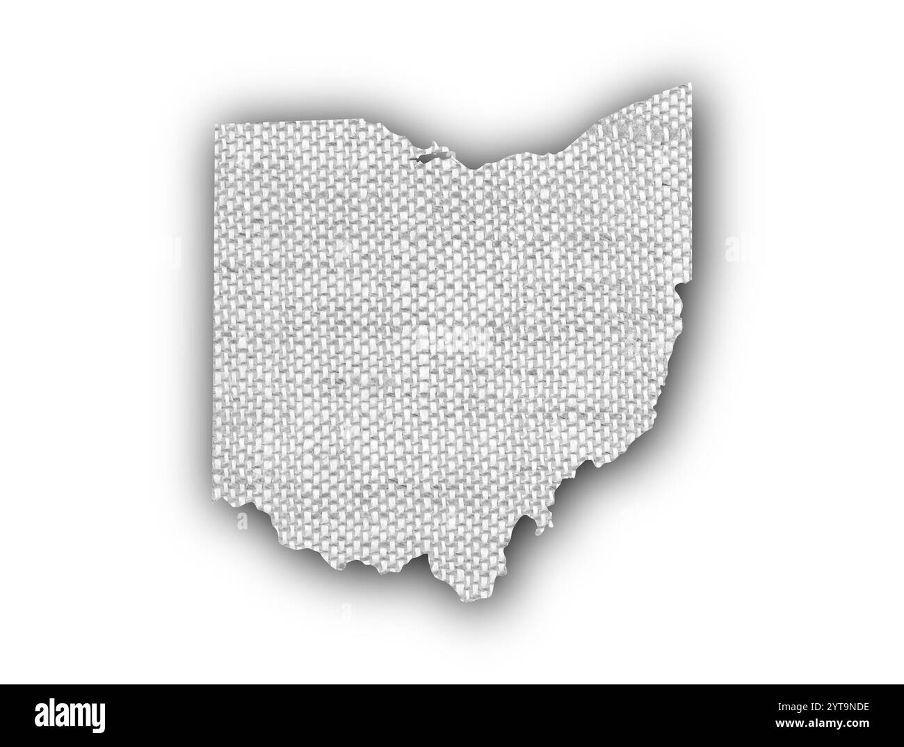 Map of Ohio on old linen Stock Photo - Alamy