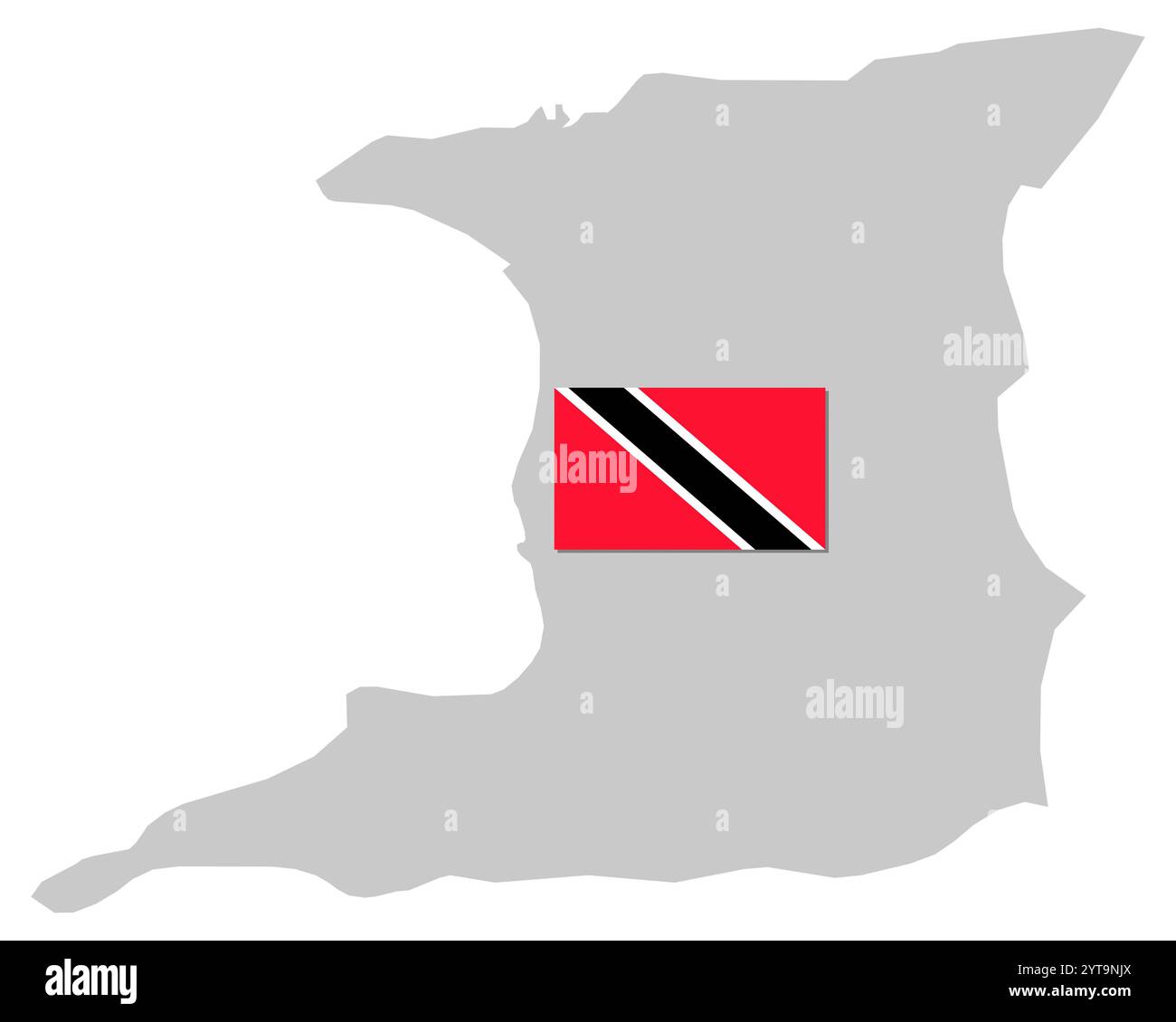 Flag and map of Trinidad and Tobago Stock Photo - Alamy
