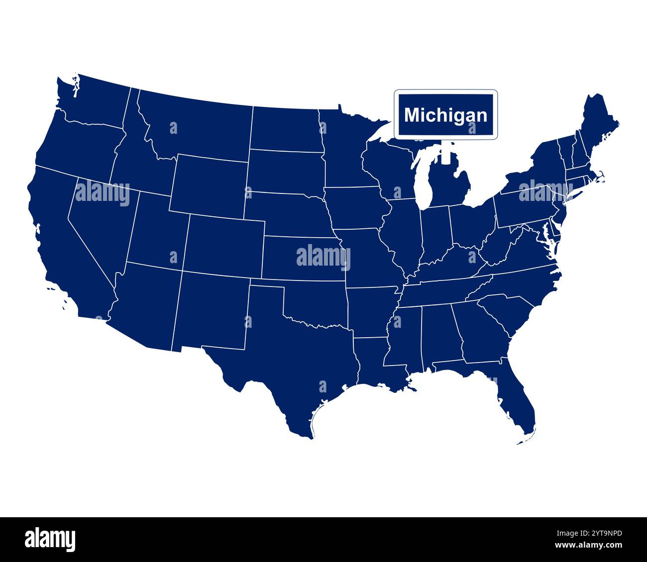 The state of michigan Cut Out Stock Images & Pictures - Alamy