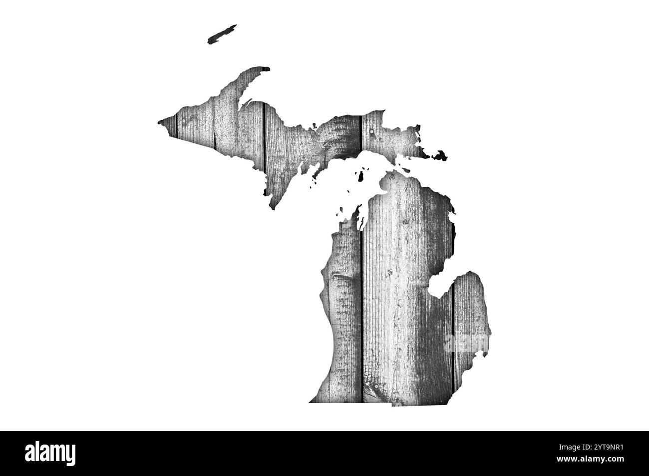 Michigan state outline map Cut Out Stock Images & Pictures - Alamy