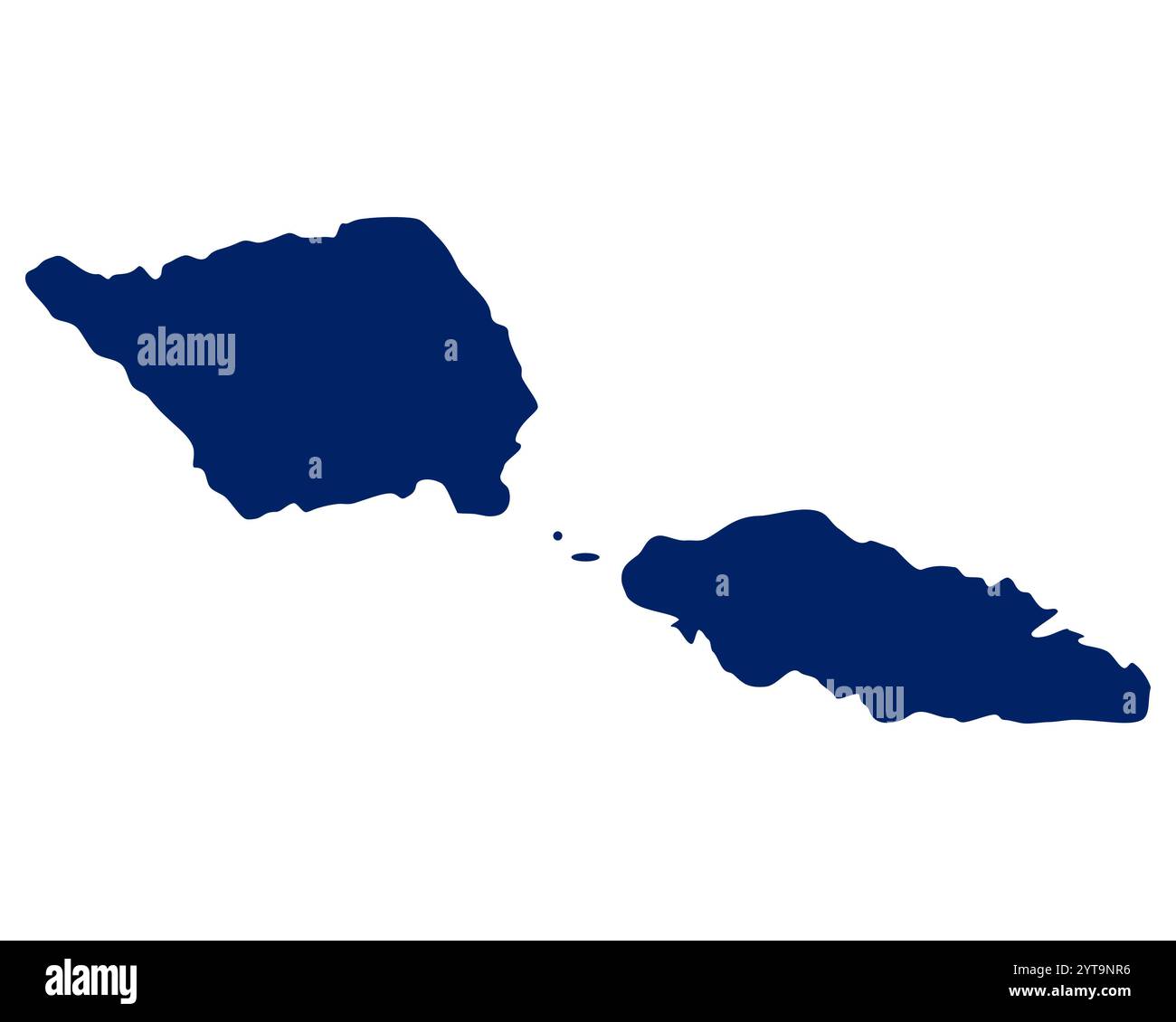 Map of Samoa in blue color Stock Photo - Alamy