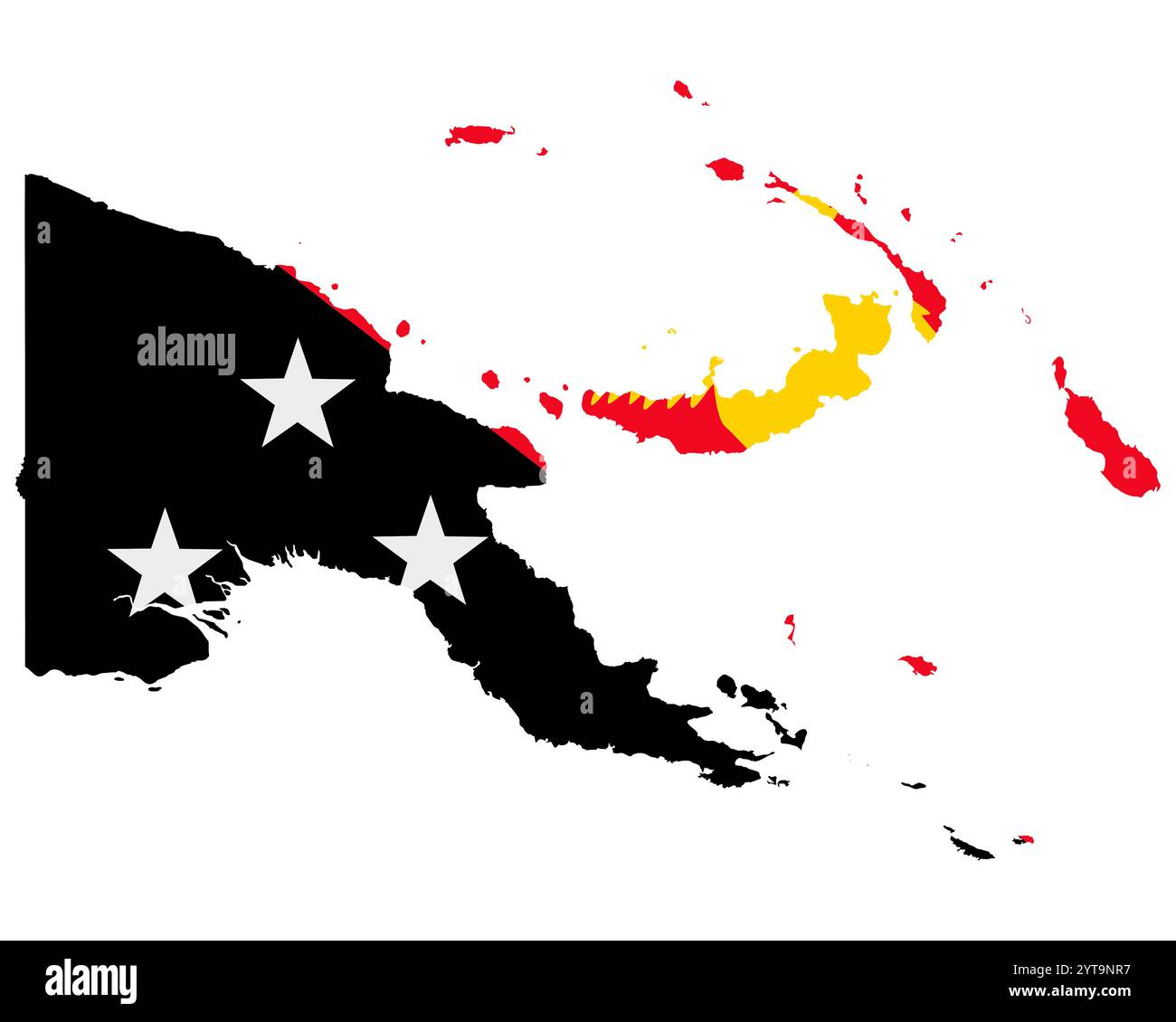 Papua map hi-res stock photography and images - Alamy