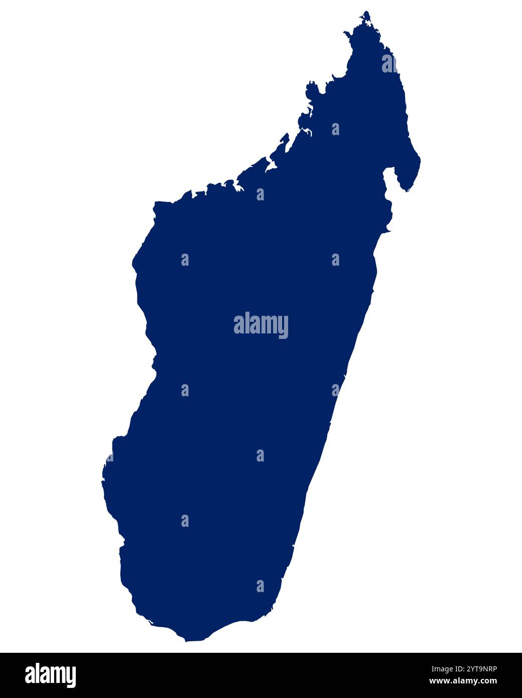 Map of Madagascar in blue color Stock Photo - Alamy