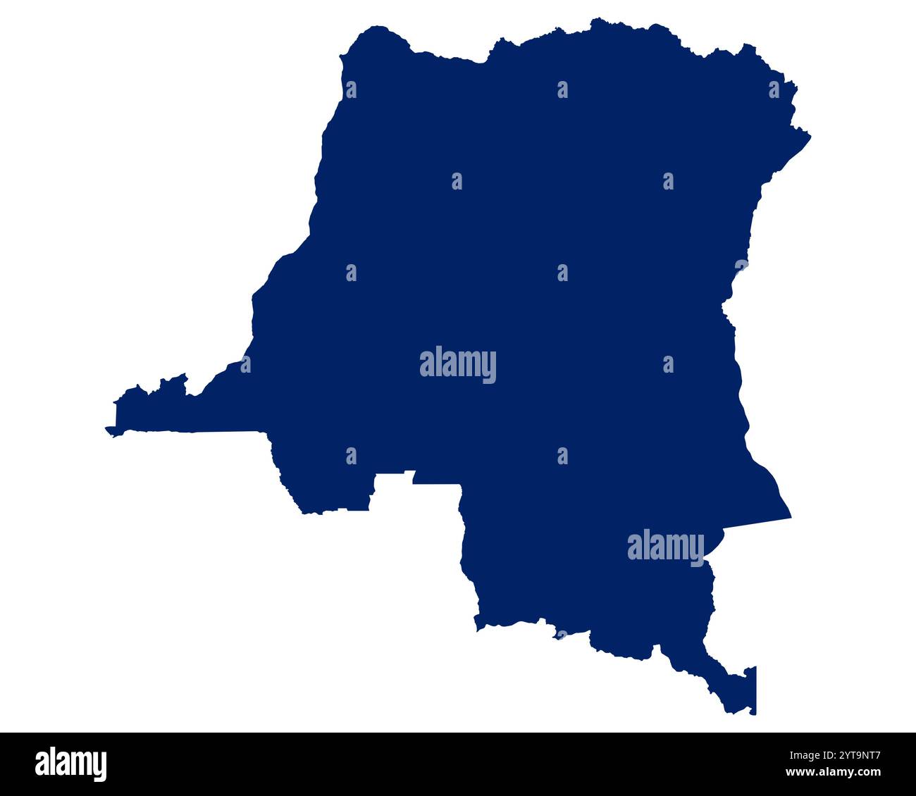 Map of Congo in blue color Stock Photo - Alamy