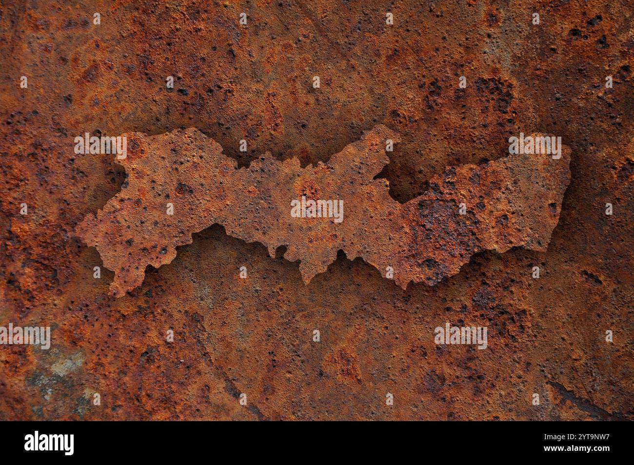 Map of Pernambuco on rusty metal Stock Photo - Alamy