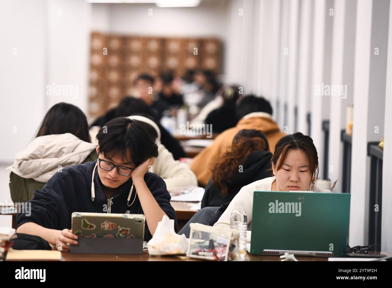 NANJING, CHINA - DECEMBER 6, 2024 - Students of Nanjing Forestry University study in the school ...