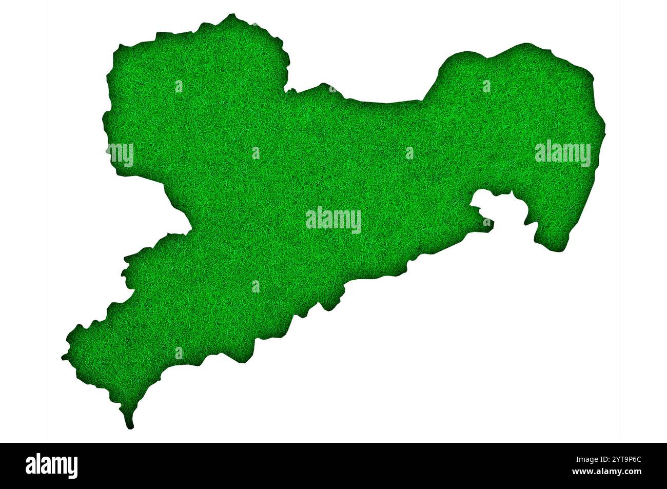 Map of Saxony on green felt Stock Photo - Alamy
