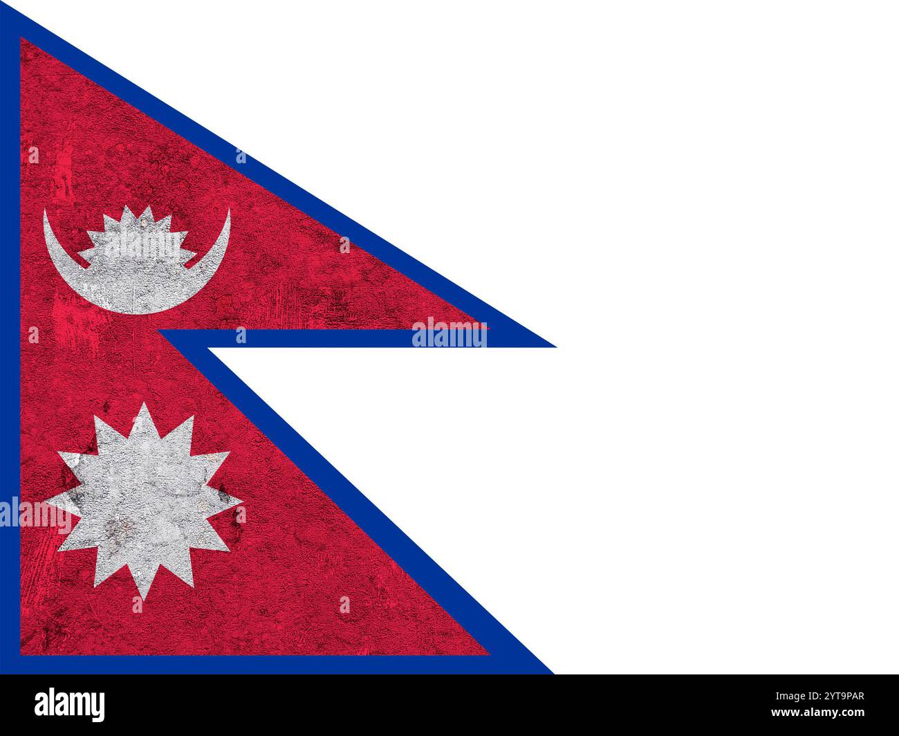 Flag of nepal on weathered concrete hi-res stock photography and images ...