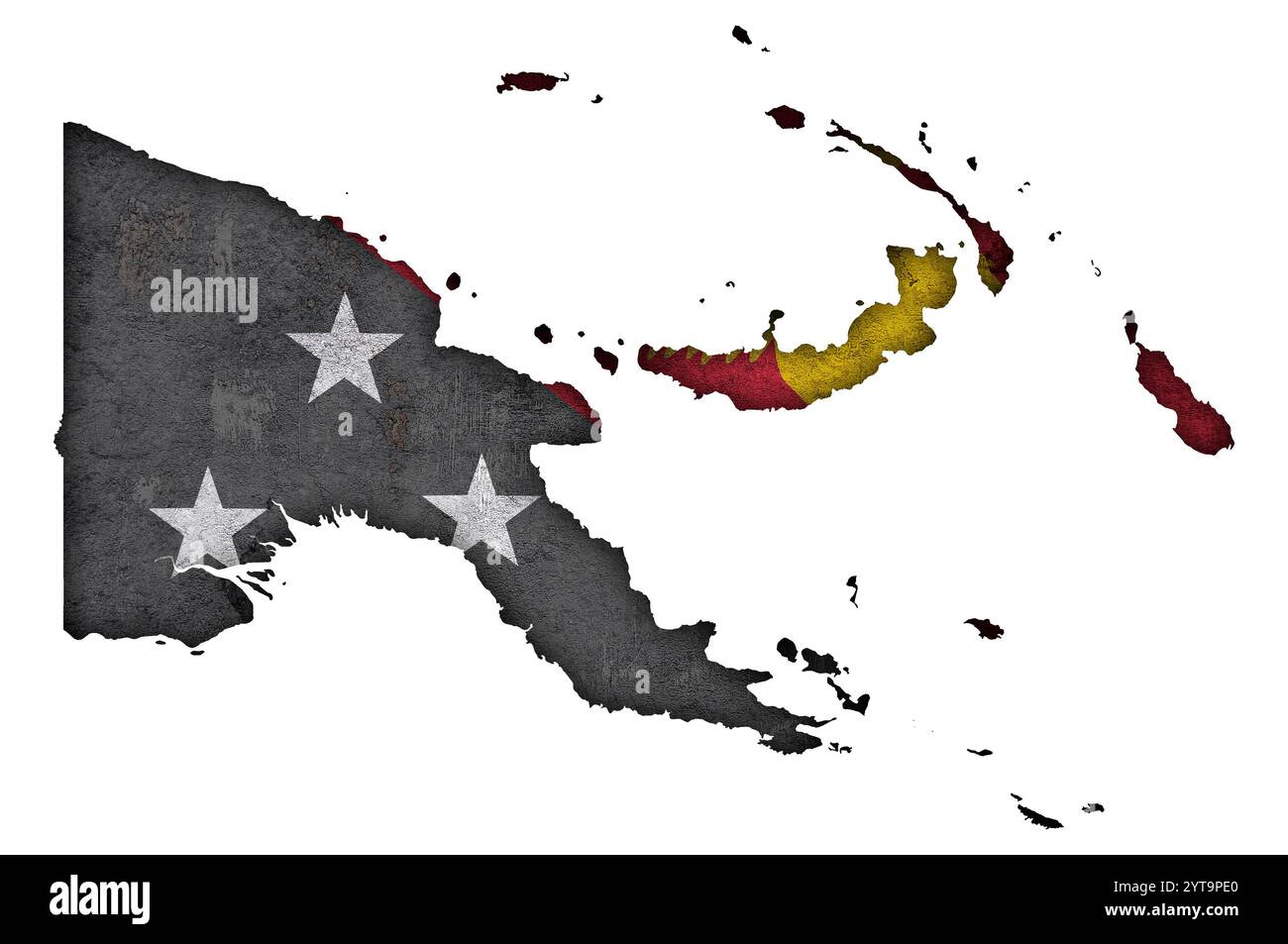 Map and flag of Papua New Guinea on weathered concrete Stock Photo - Alamy