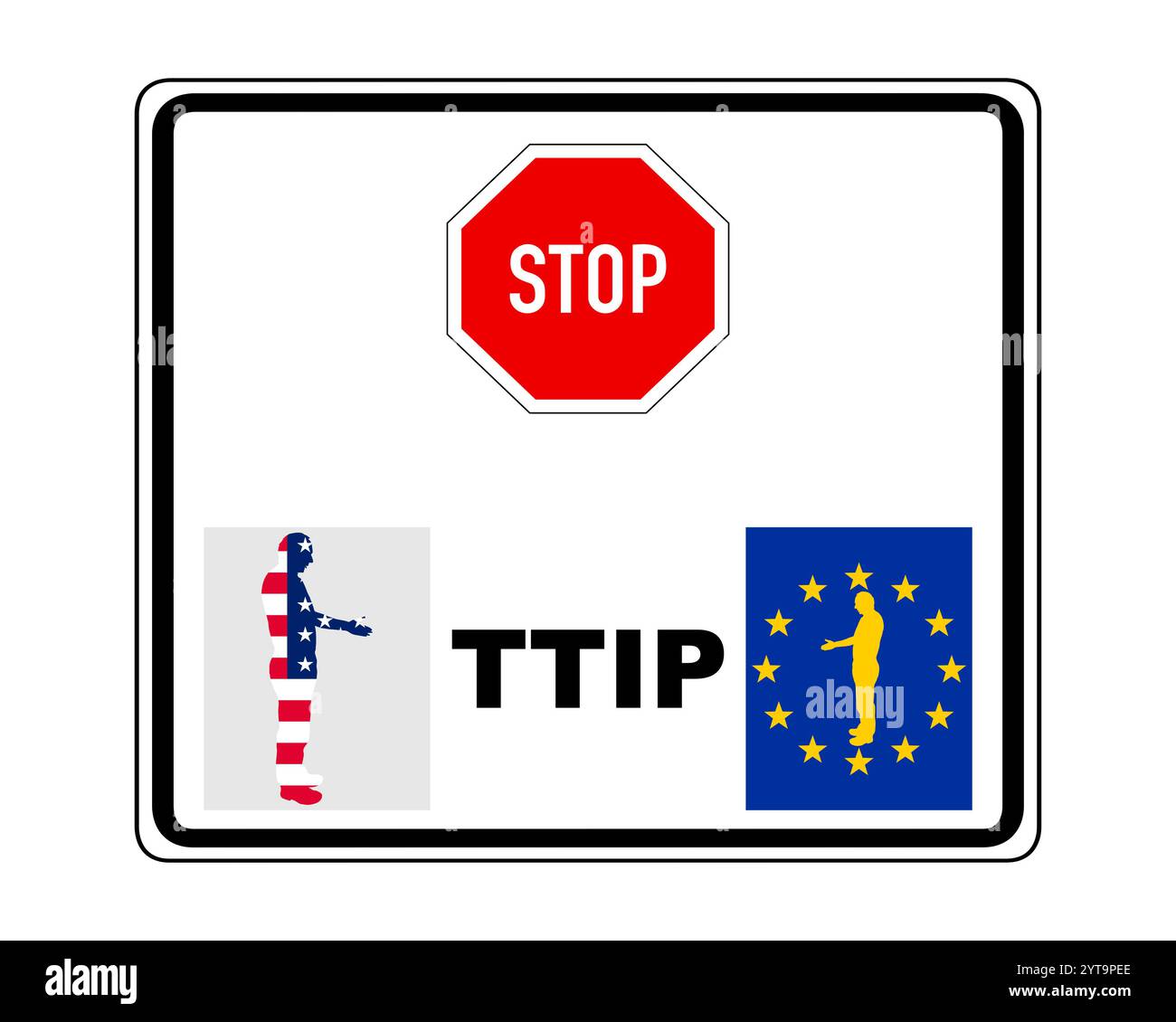 Stop sign with additional information Stock Photo - Alamy