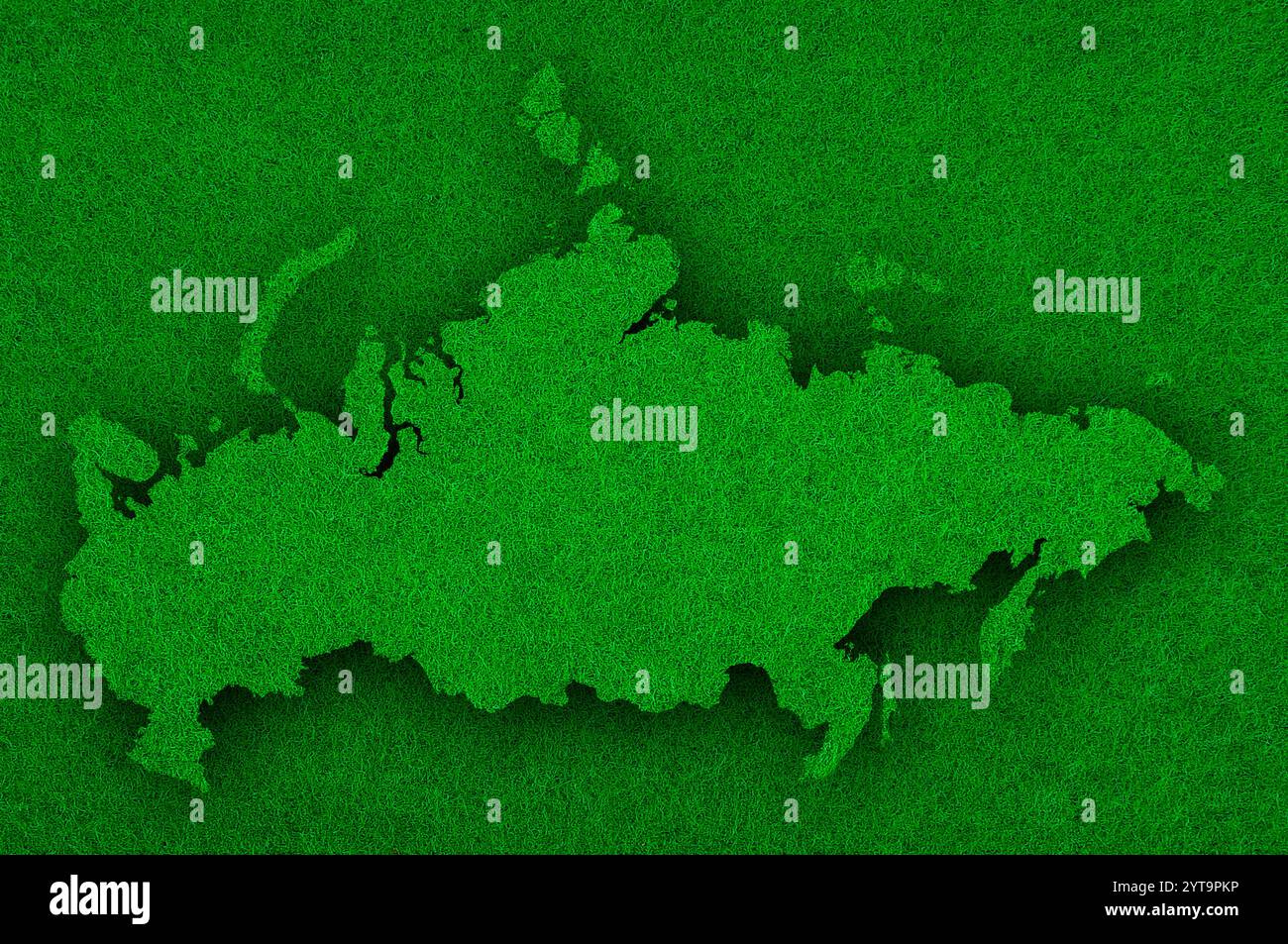 Map of Russia on green felt Stock Photo - Alamy