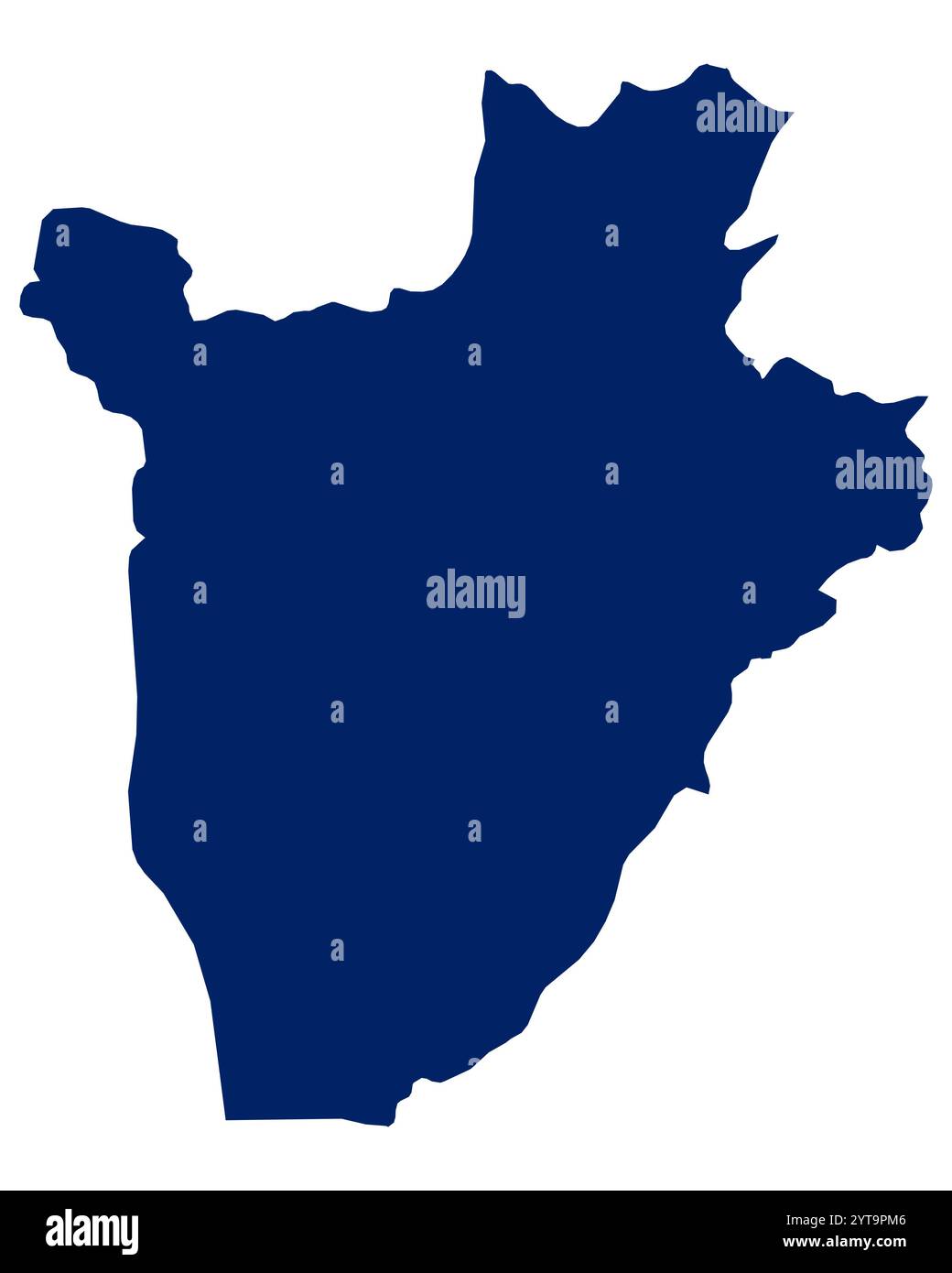 Map of Burundi in blue color Stock Photo - Alamy