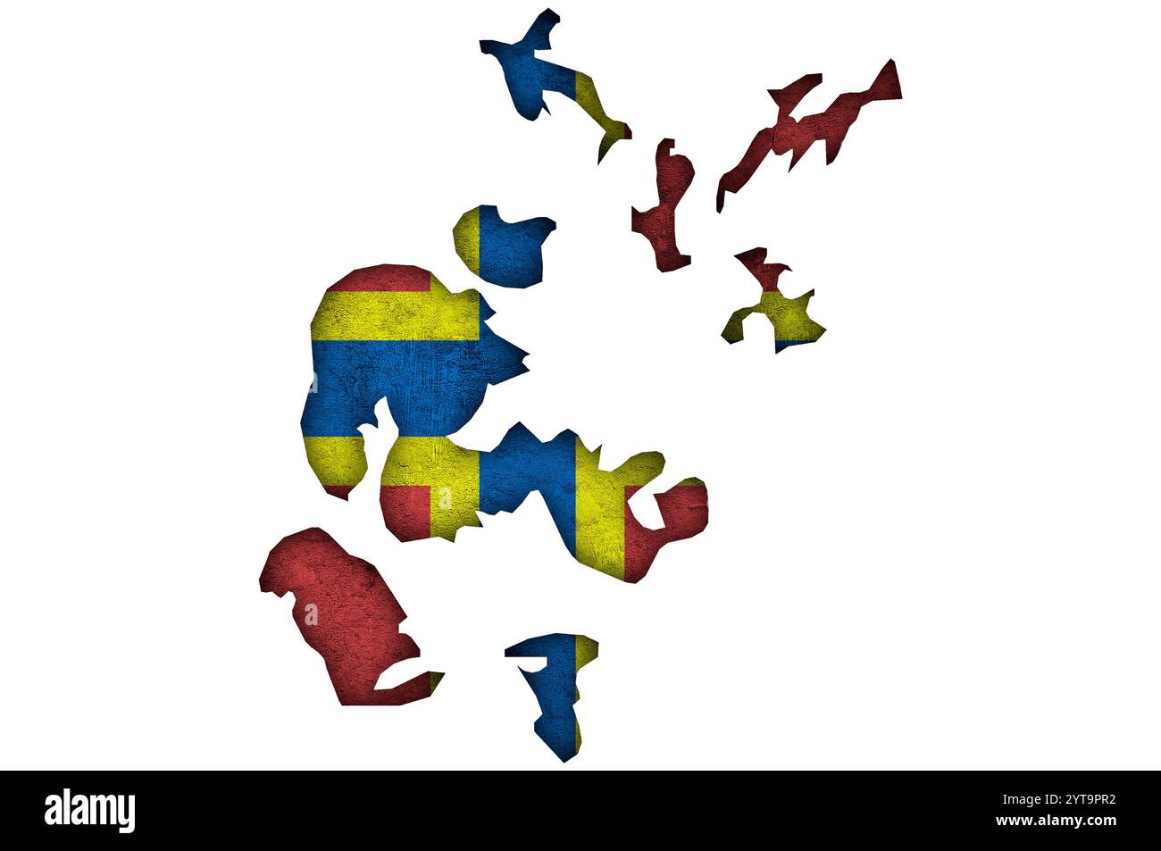 Map and flag of Orkney on weathered concrete Stock Photo - Alamy