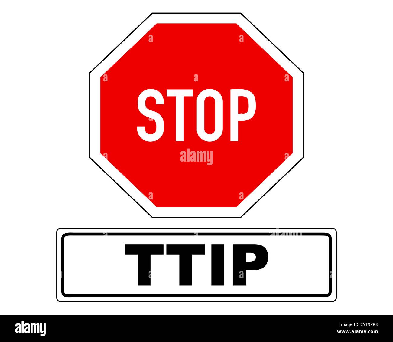 Stop sign contour Cut Out Stock Images & Pictures - Alamy