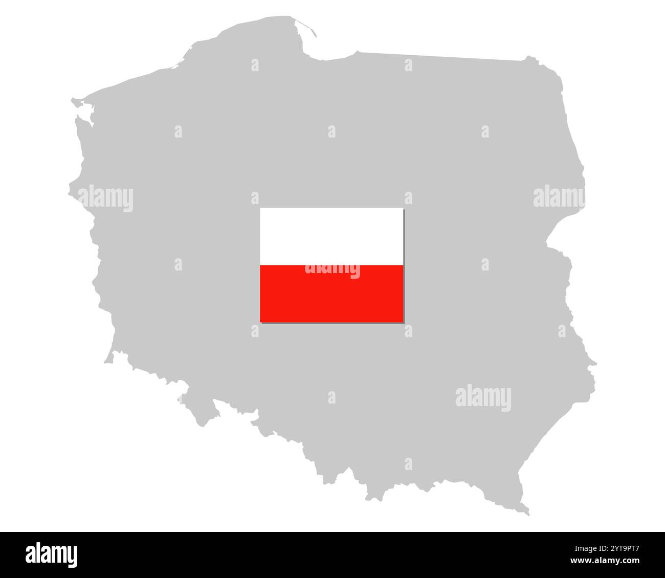 Flag and map of Poland Stock Photo - Alamy