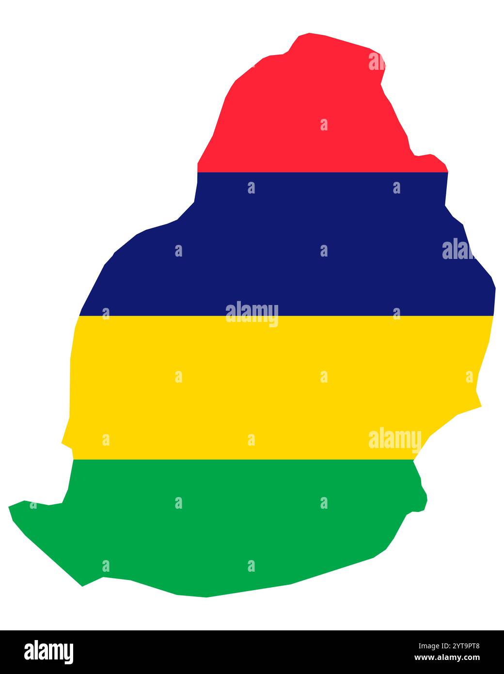 Flag in map of Mauritius Stock Photo - Alamy