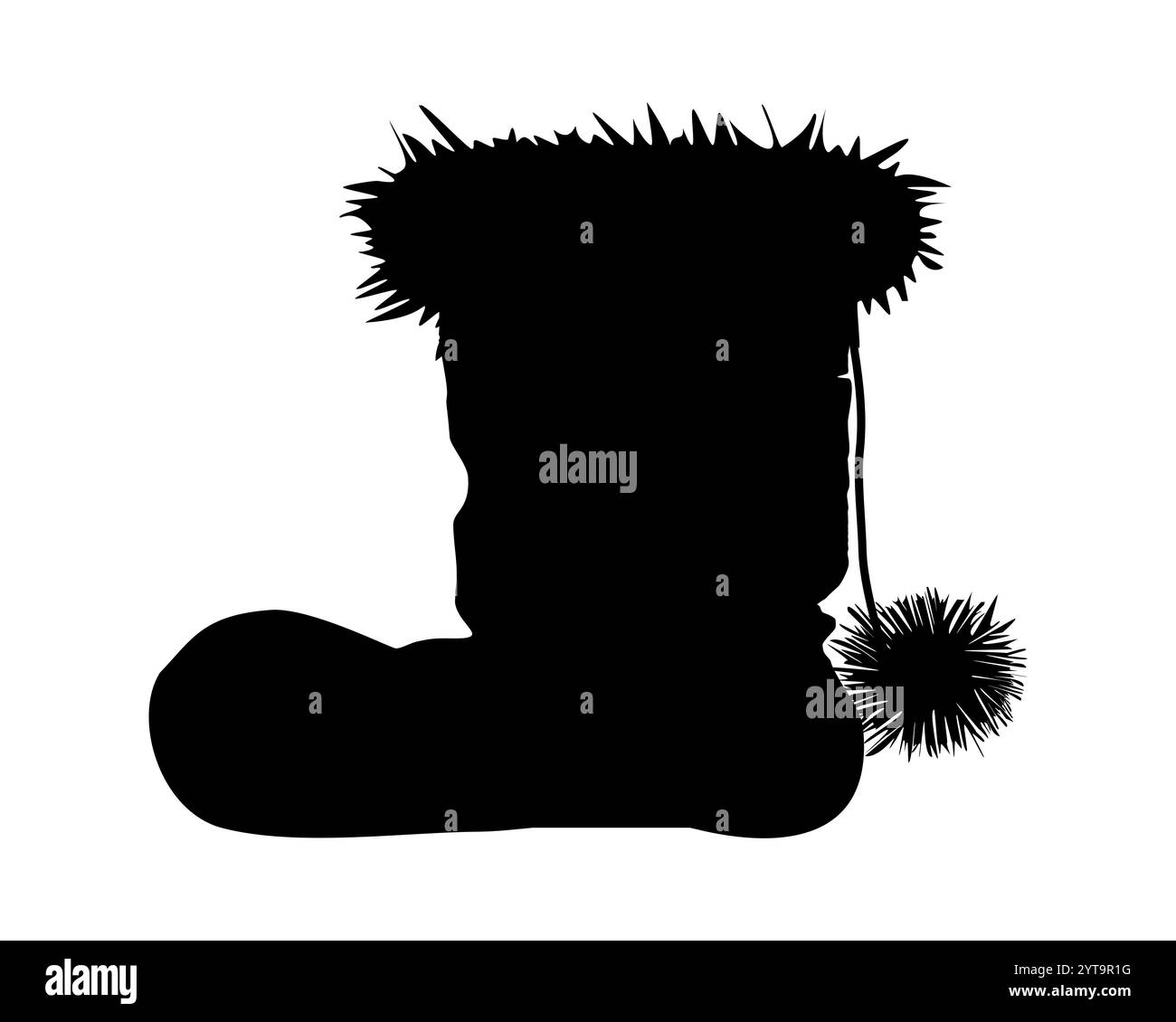 Santa boot on white Stock Photo - Alamy