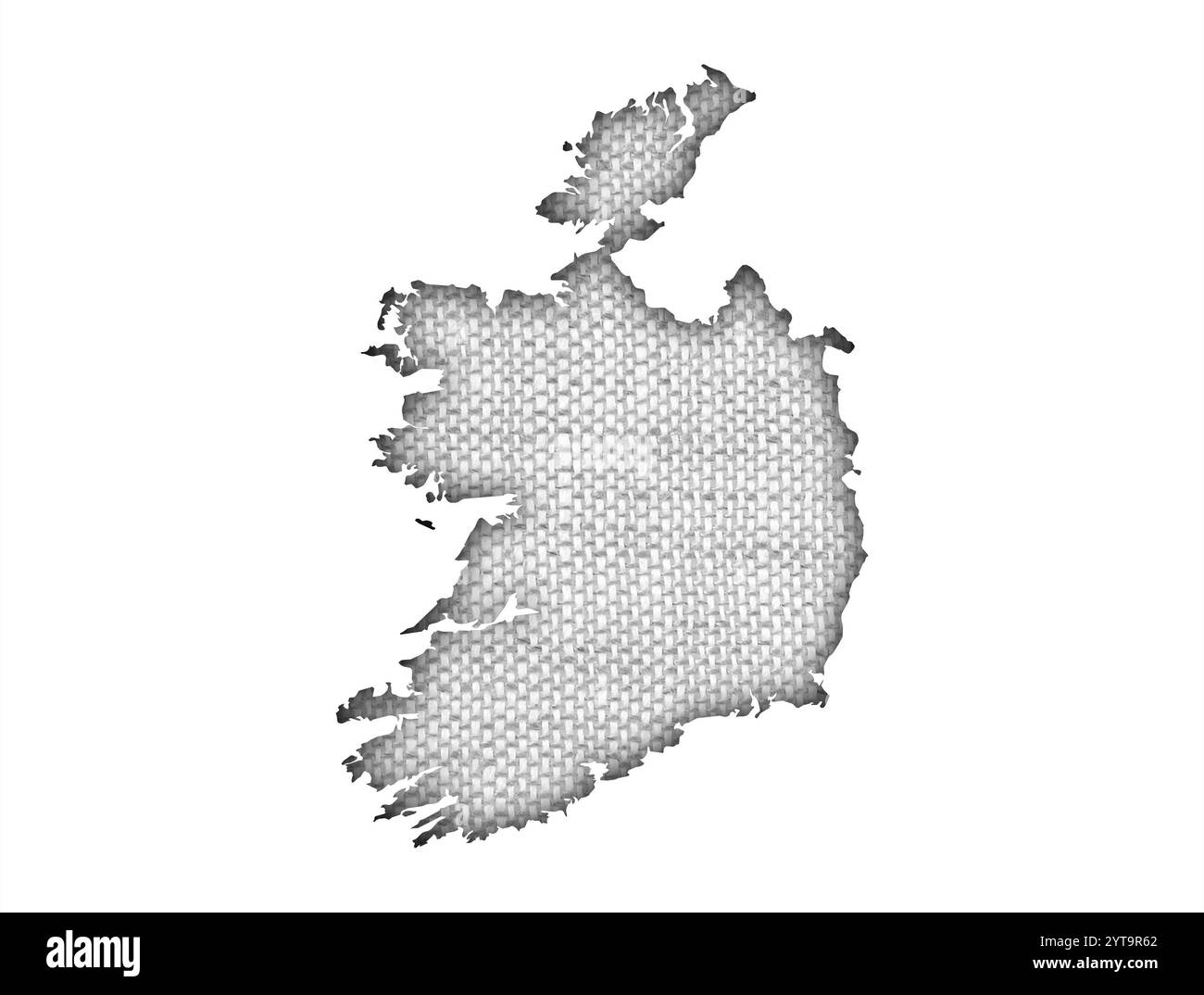 Map of Ireland on old linen Stock Photo - Alamy