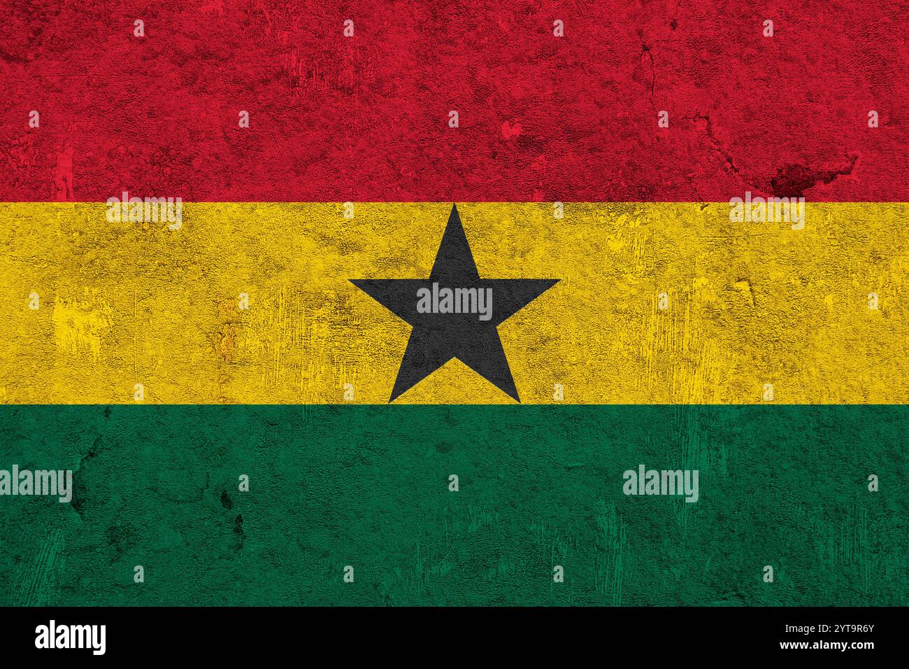 Flag of Ghana on weathered concrete Stock Photo - Alamy