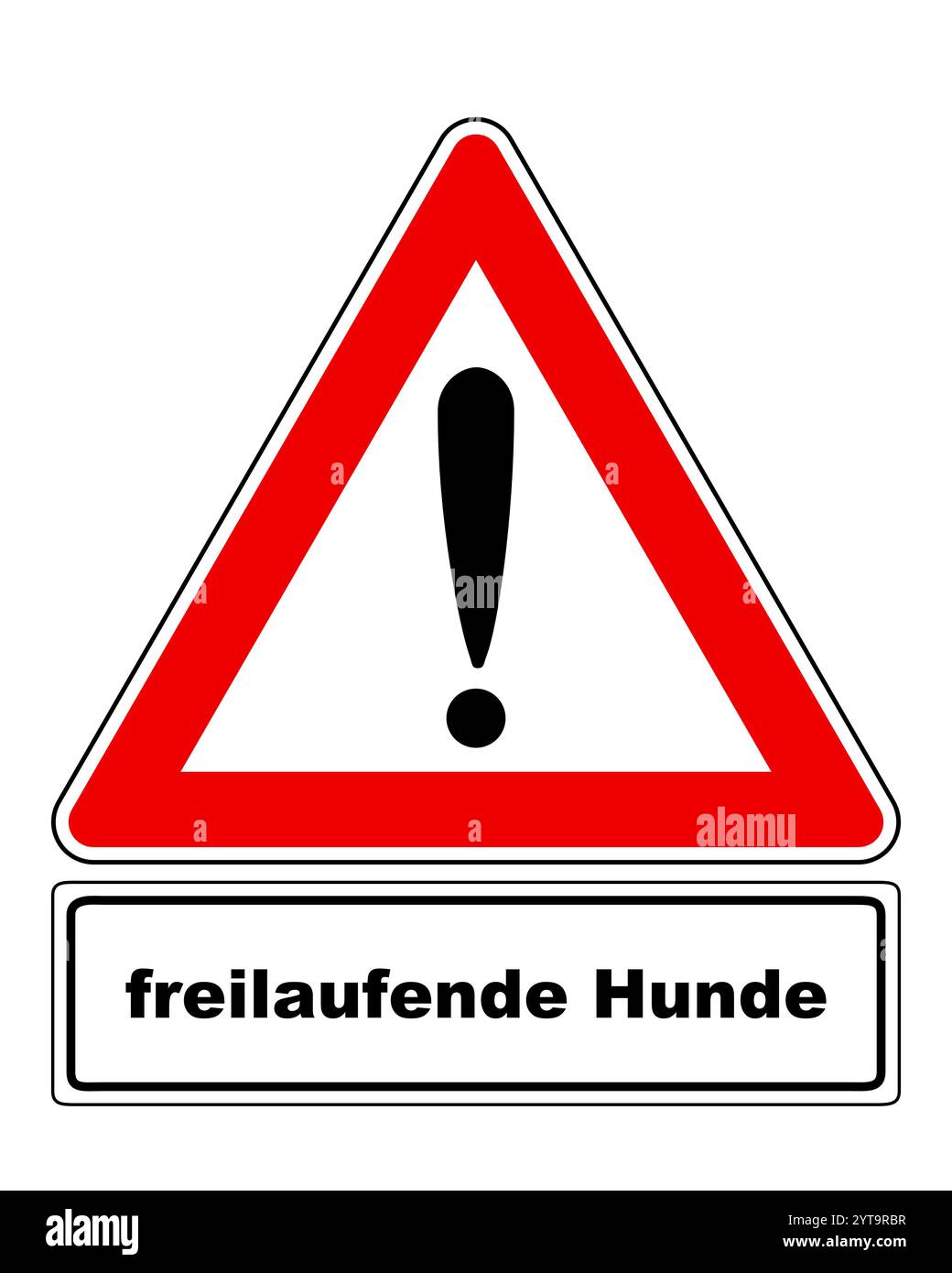 Warning sign with exclamation mark and additional information Stock ...